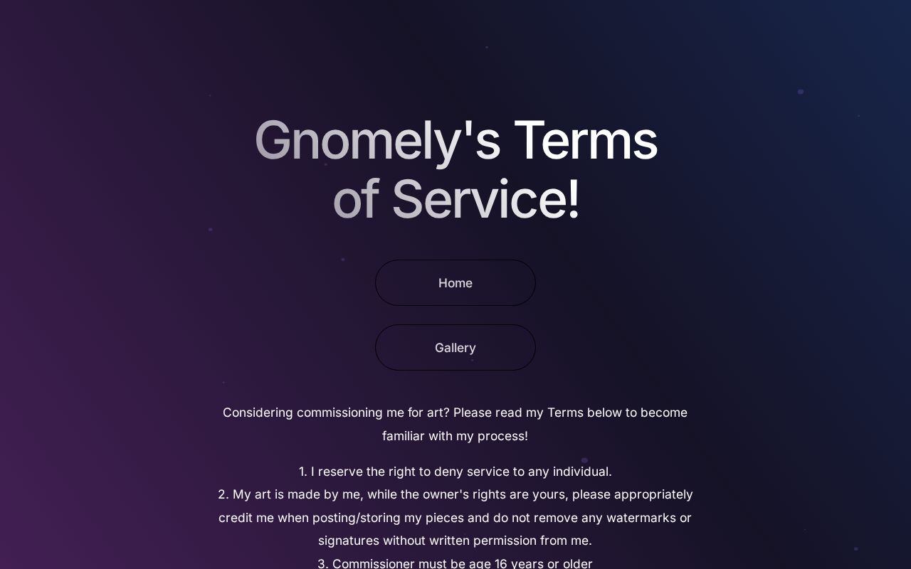 Gnomely's TOS